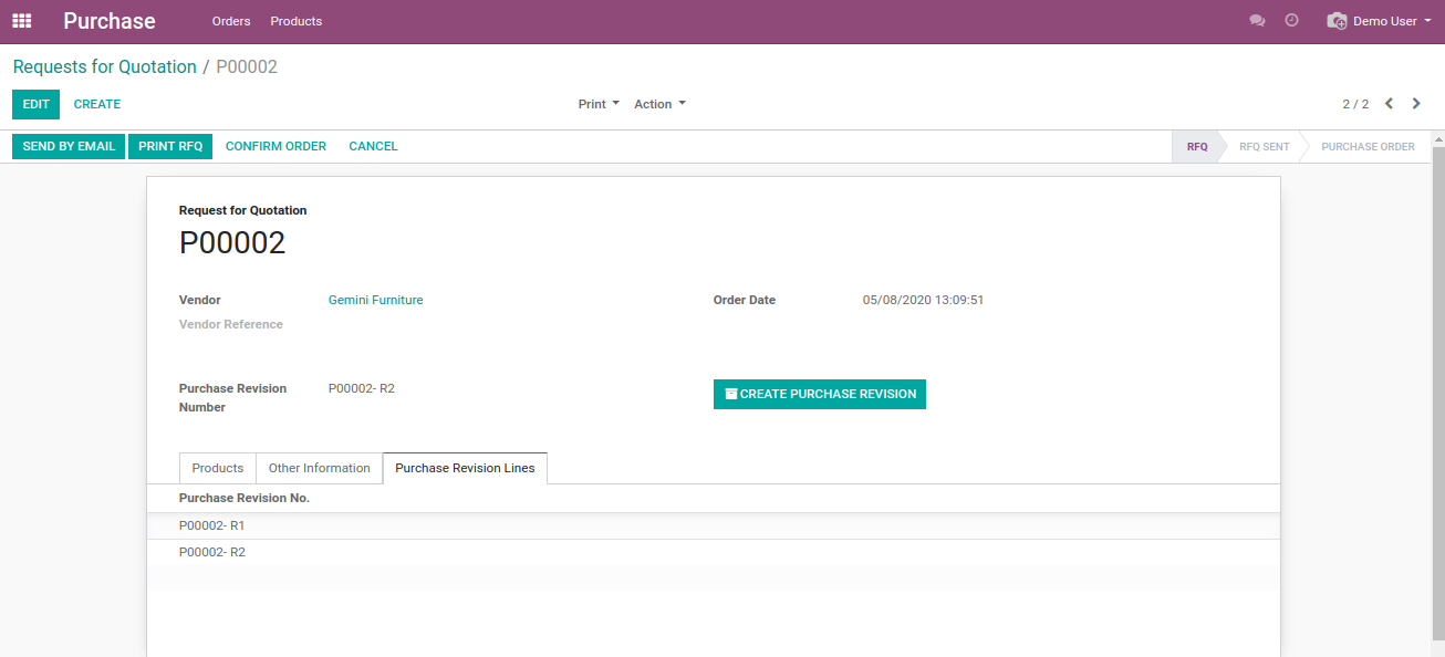 Purchase Revision Foss Infotech Open Source Implementation Company Odoo Erp Crm Alfresco