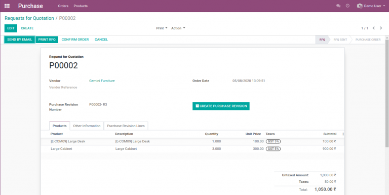 Purchase Revision Foss Infotech Open Source Implementation Company Odoo Erp Crm Alfresco