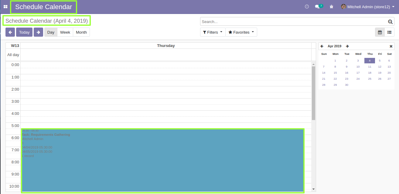 Schedule Calendar Foss Infotech Open Source Implementation Company Odoo Erp Crm Alfresco